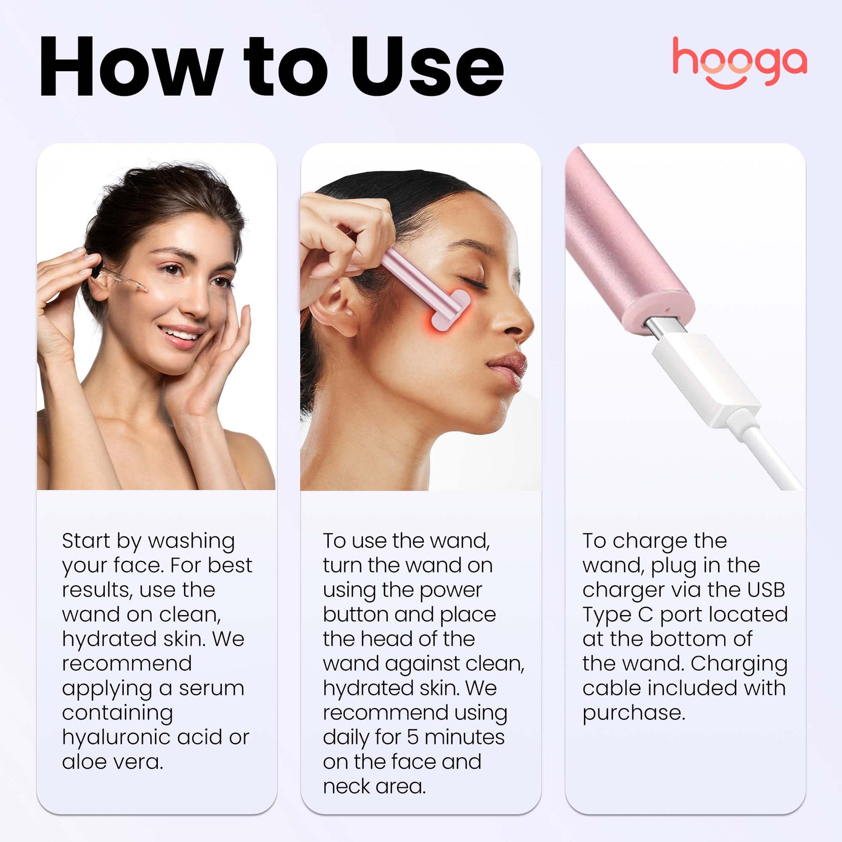 Red Light Therapy Skincare Wand – Hooga