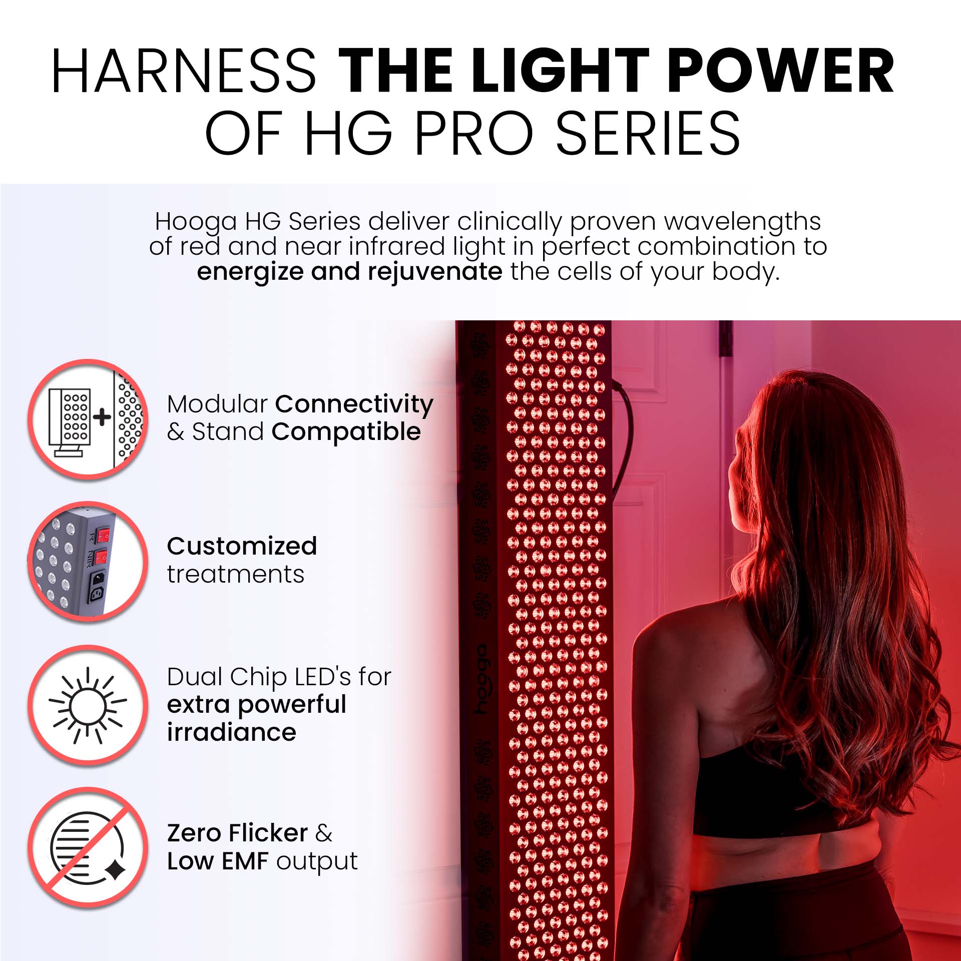 Hooga Red Light Therapy | HGPRO750 - Panel Dual Chip LEDs